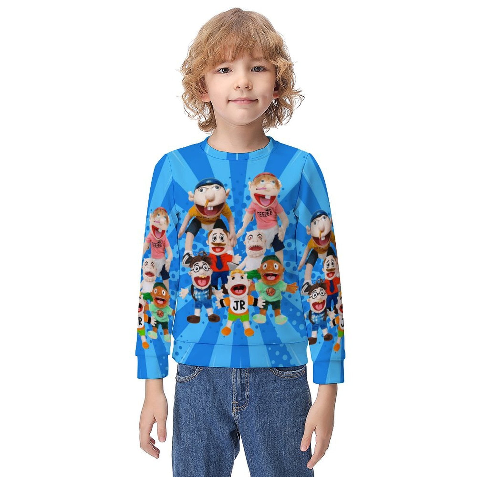 Puppets SML Jeffy Children Pullover Sweater Sweatshirts Fashion 3D ...