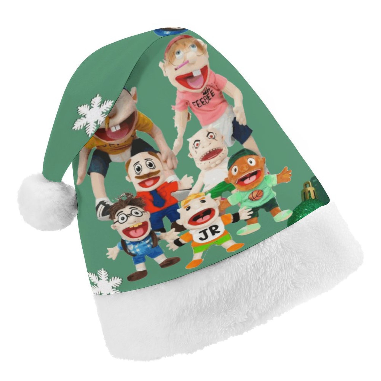Puppets SML Jeffy Christmas Hat for Adult And Kids Xmas Decor Ornaments ...