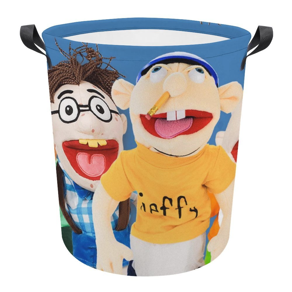 Puppets SML Jeffy Circular Laundry Hamper Foldable Large Storage ...