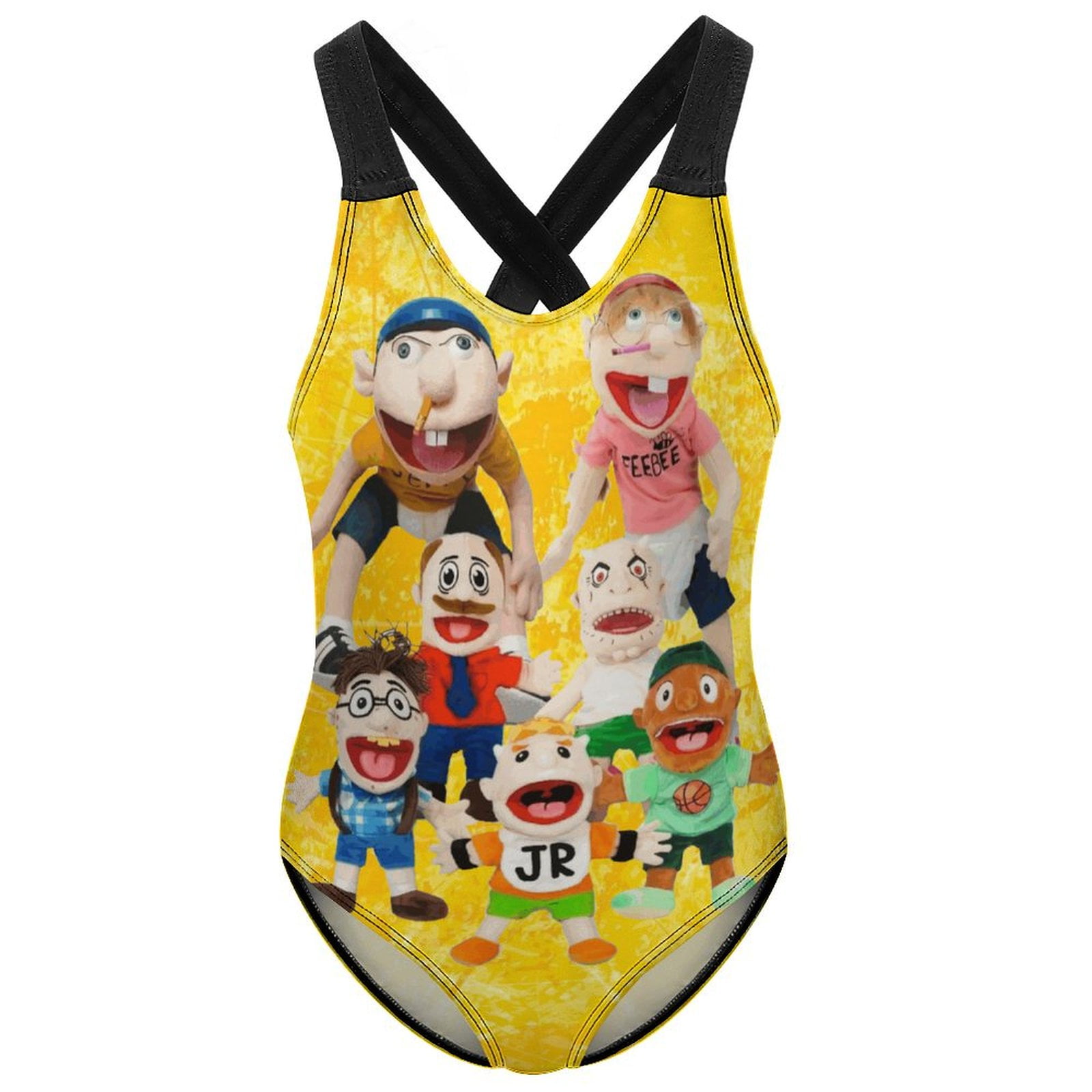 Puppets SML Jeffy Girl's One-piece Swimsuit Summer Children's Beach ...