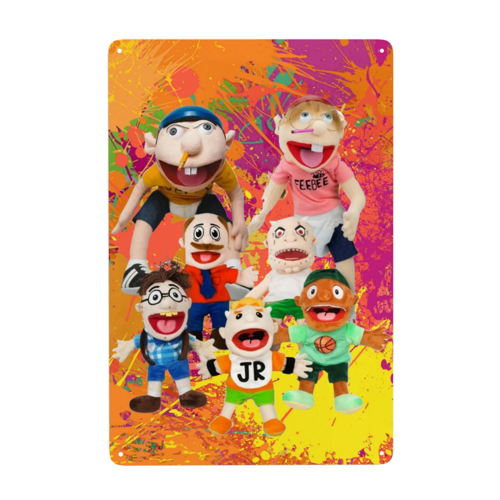 Puppets SML Jeffy Metal Tin Sign Decoration Wall Art Gift For Indoor ...
