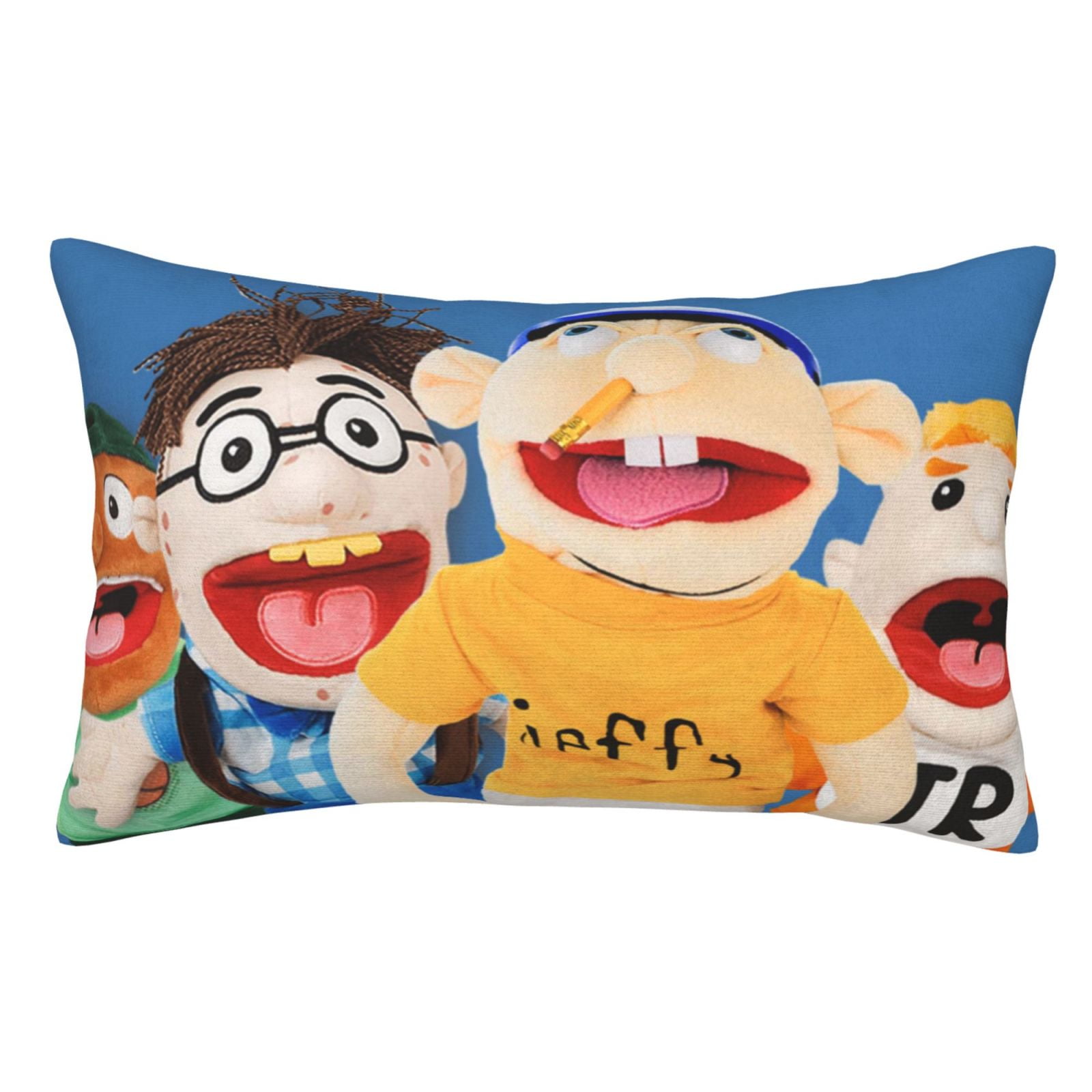Puppets SML Jeffy Pillowcase Decor Cushion Pillow Covers With Hidden ...