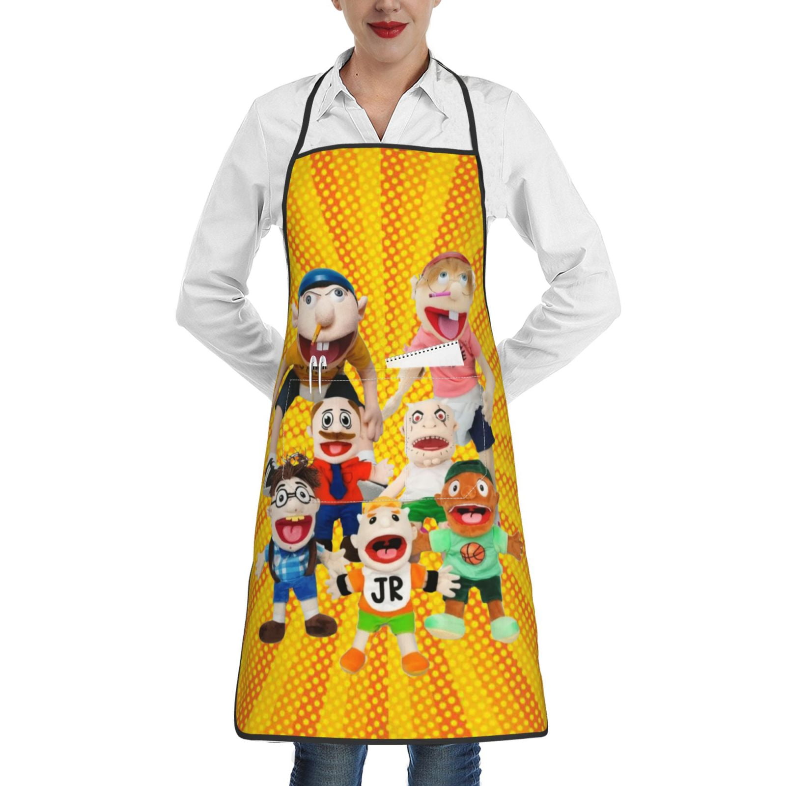 Puppets SML Jeffy Waterproof Apron Home Decor Kitchen Fashion Apron For ...