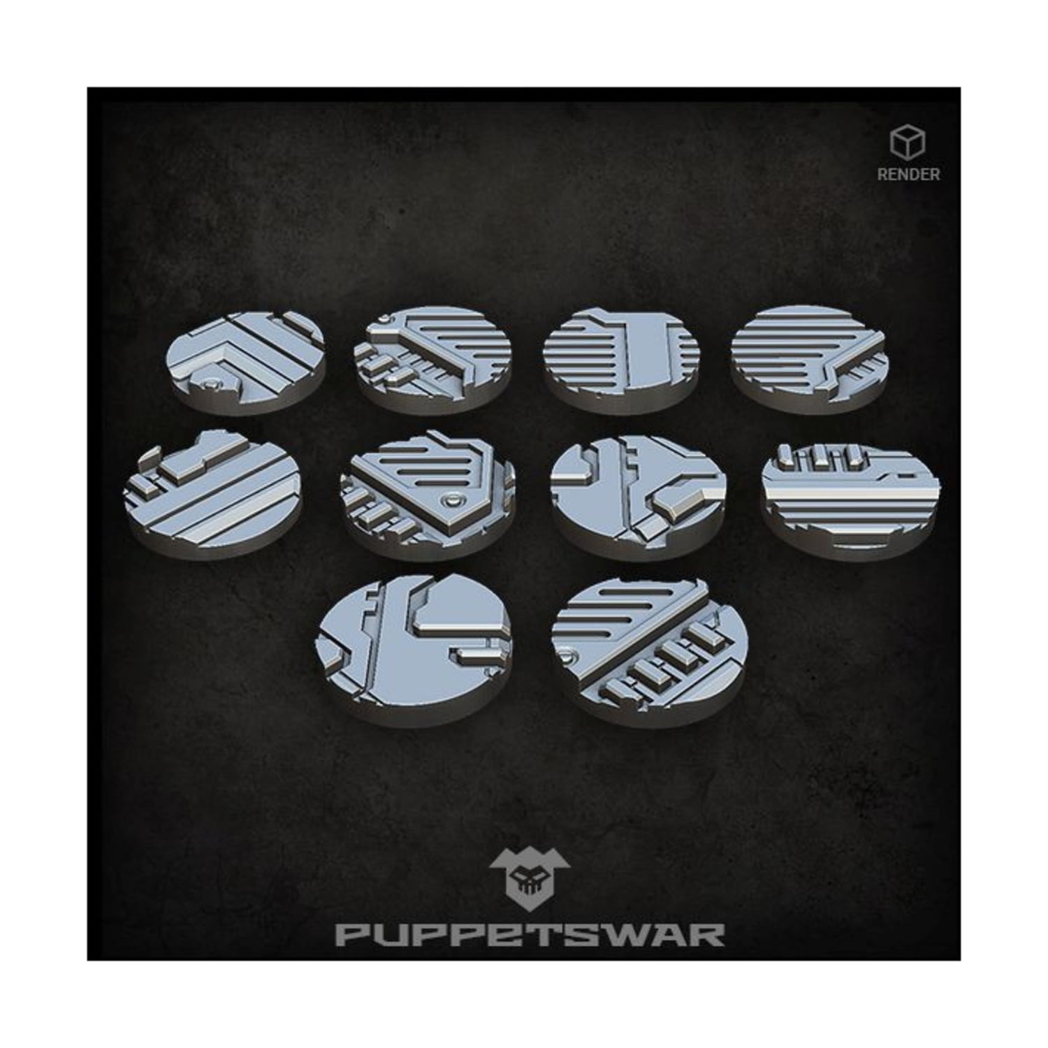 Puppetswar Alpha Sector Bases - Round 25mm New - Walmart.com