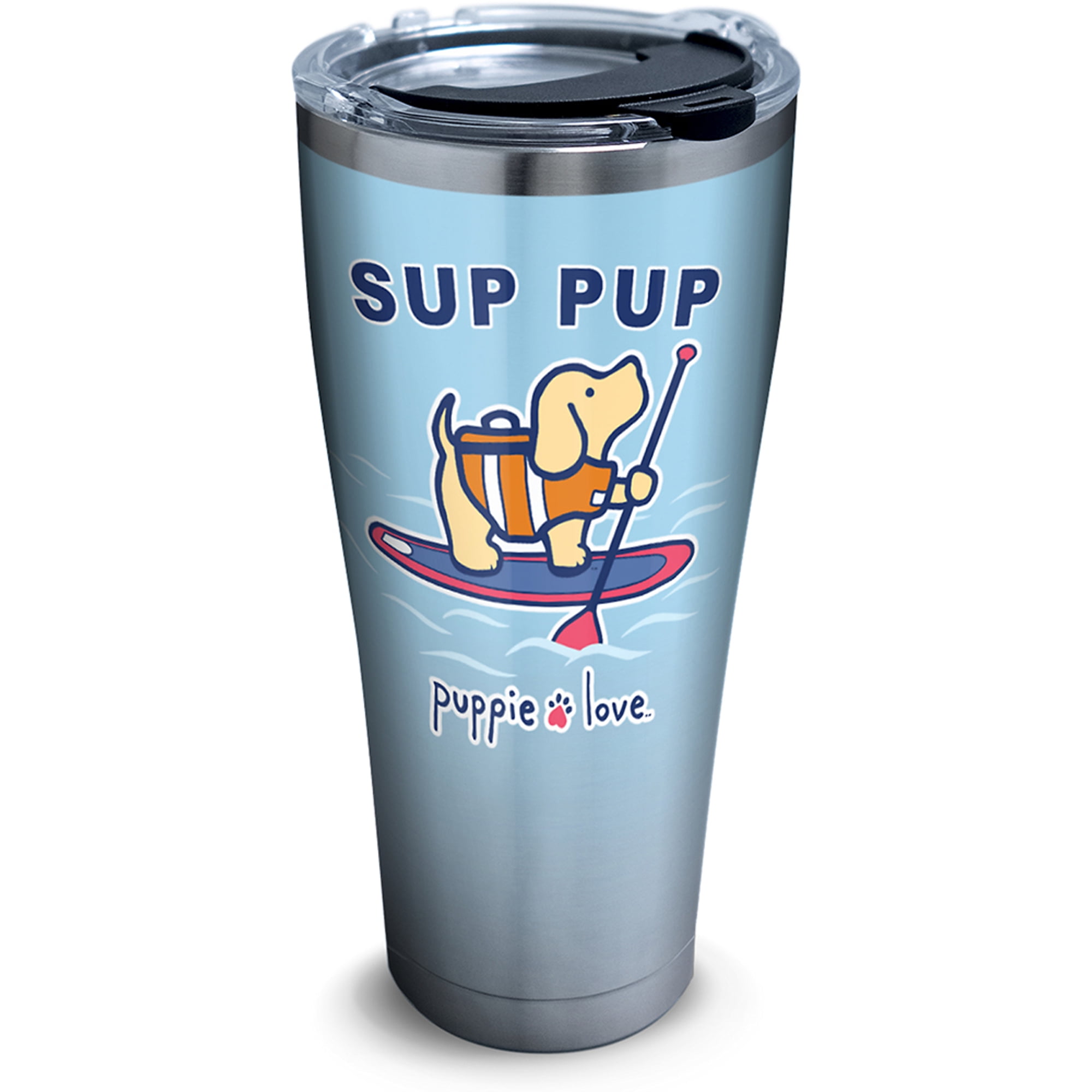 Puppie Love Sup Pup 30 oz Stainless Steel Tumbler with lid - Walmart.com