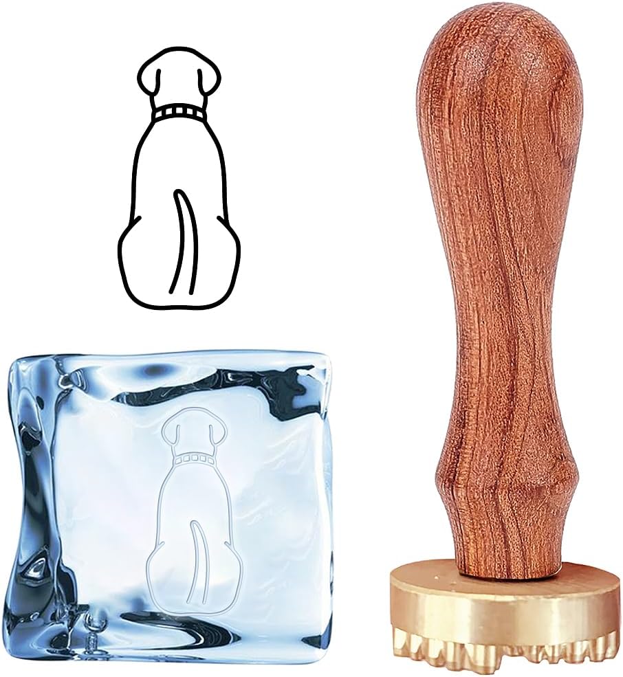 Puppy Back View Ice Stamp Stamp Ice Branding Stamp with Removable Brass ...