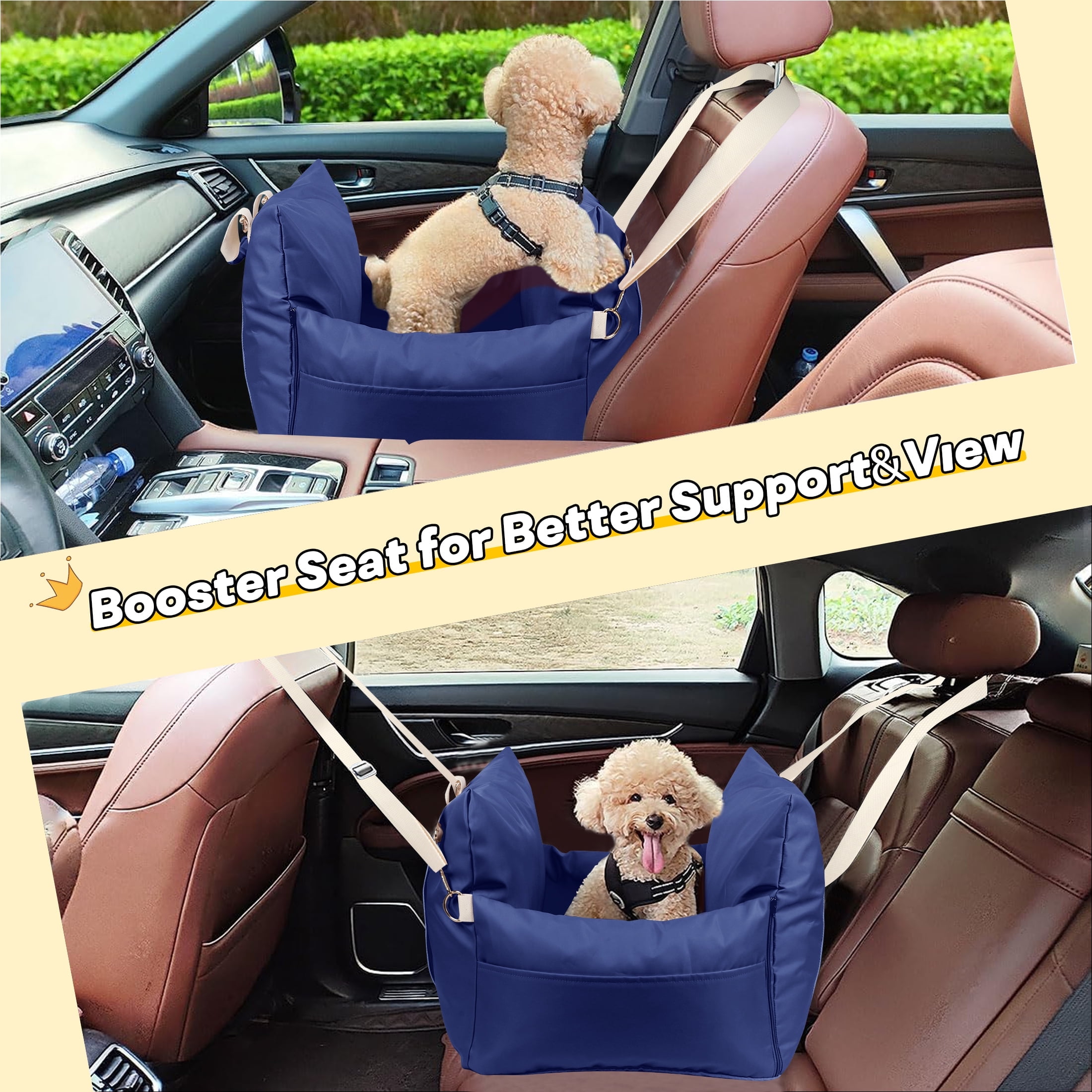 Puppy Booster Seat for Car, XiWiYuVa Waterproof Travel Carrier Bed with ...