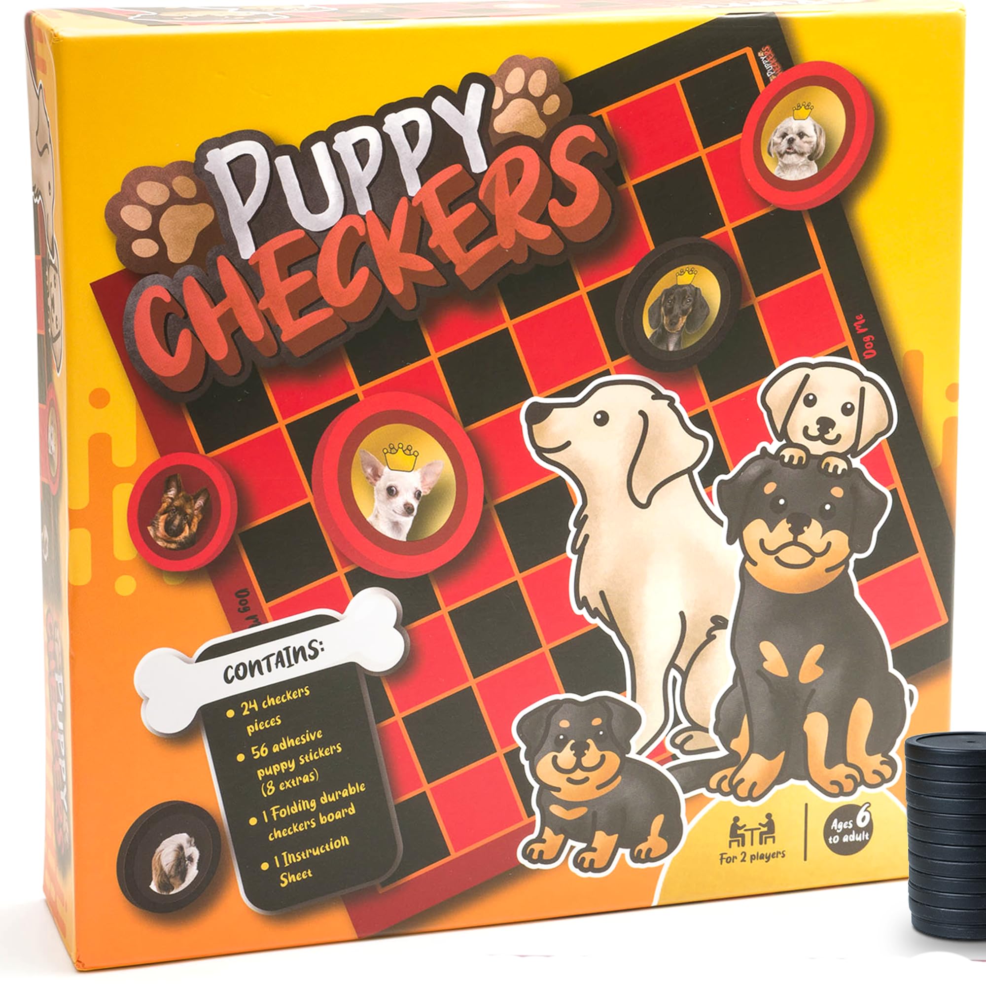 Puppy Checkers - Checkers DHF10 Board Game for Kids who Dogs! Great ...