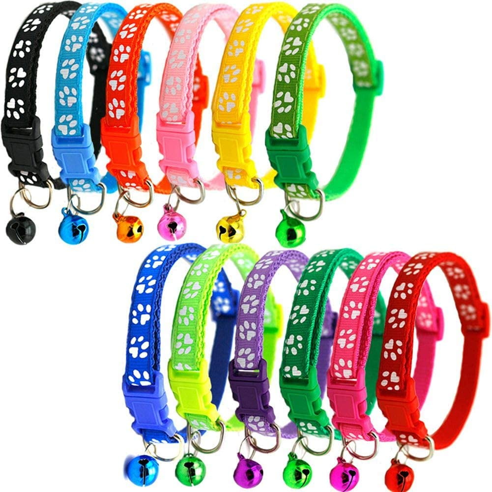 Walmart 10PCS Small Pack Newborn Colored Doggy ID Collars with Bell ...