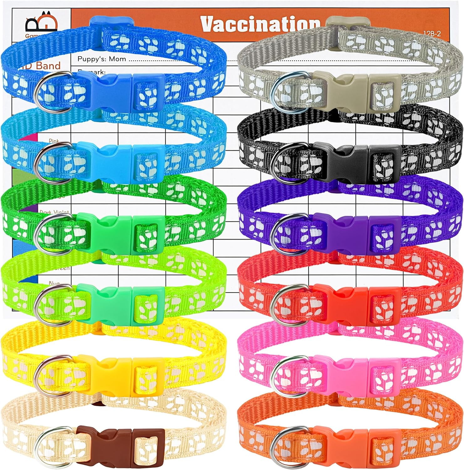 Puppy Collars Reflective, Super Soft Nylon Whelping Puppy ID, Litter ...