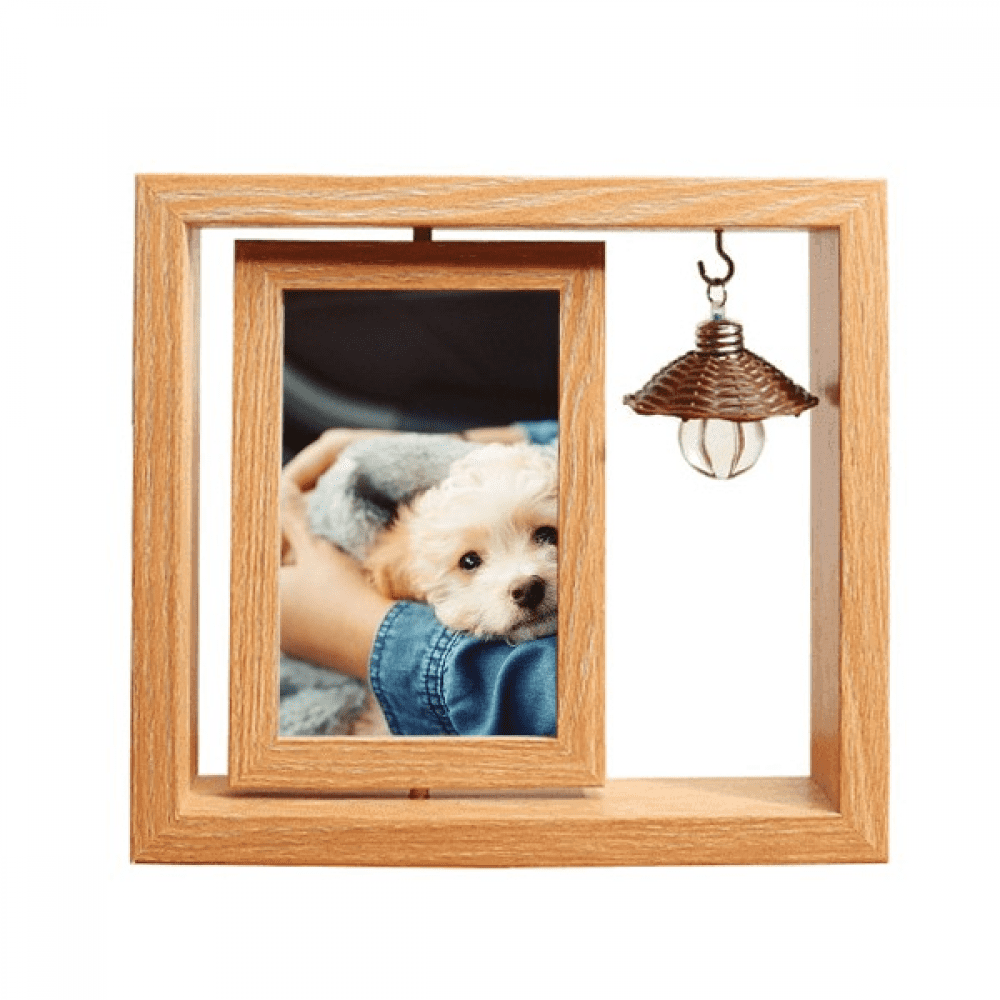 Puppy Cute Animal Photography Wooden Rotating Picture Photo Frame 4x6 ...