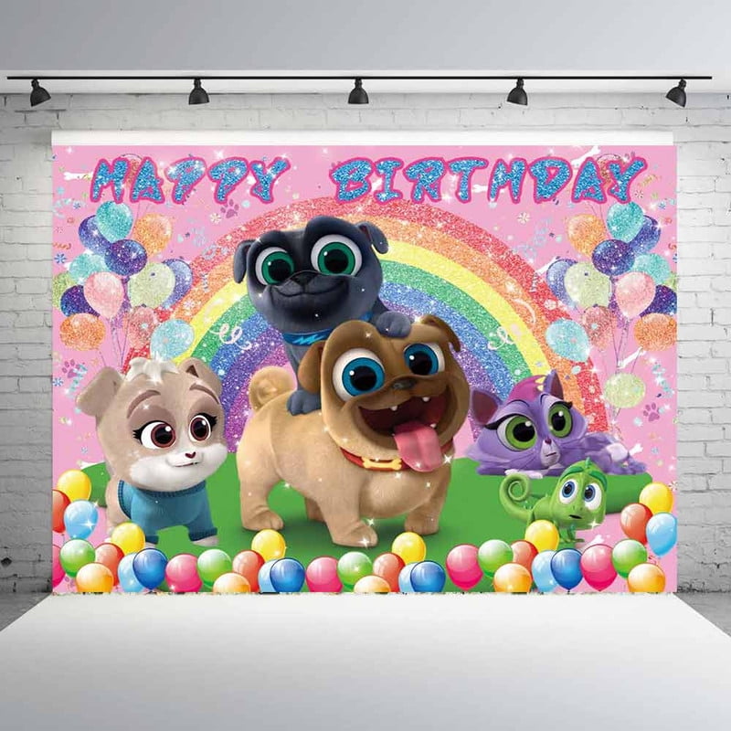 Puppy Dog Backdrop Banner Party Supplies Post Birthday Decorations ...
