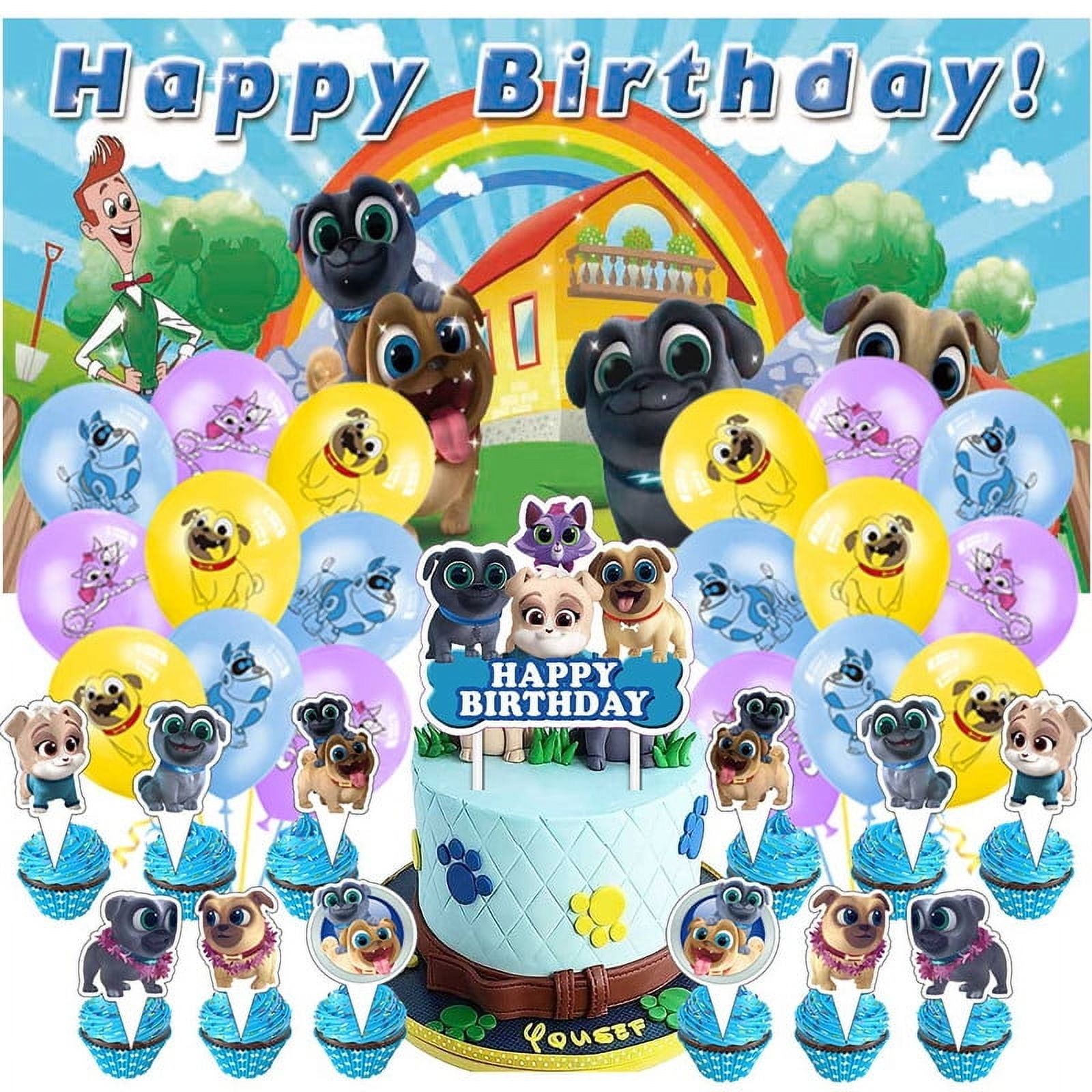 Puppy Dog Pals Party Supplies Latex Balloons Decor Banner Backdrop Kit ...