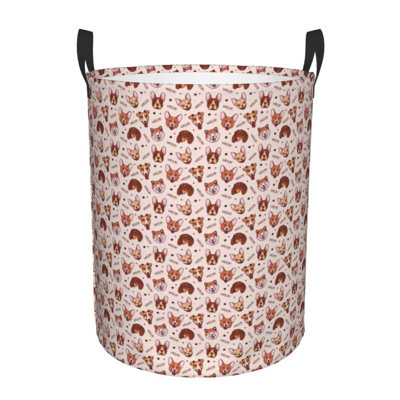 Puppy Dog Laundry Basket with Handles - Freestanding Laundry Hamper ...