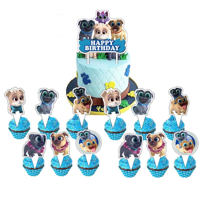 Puppy Dog Pals Cake Topper CupcakeS Set Birthday Party Supplies ...