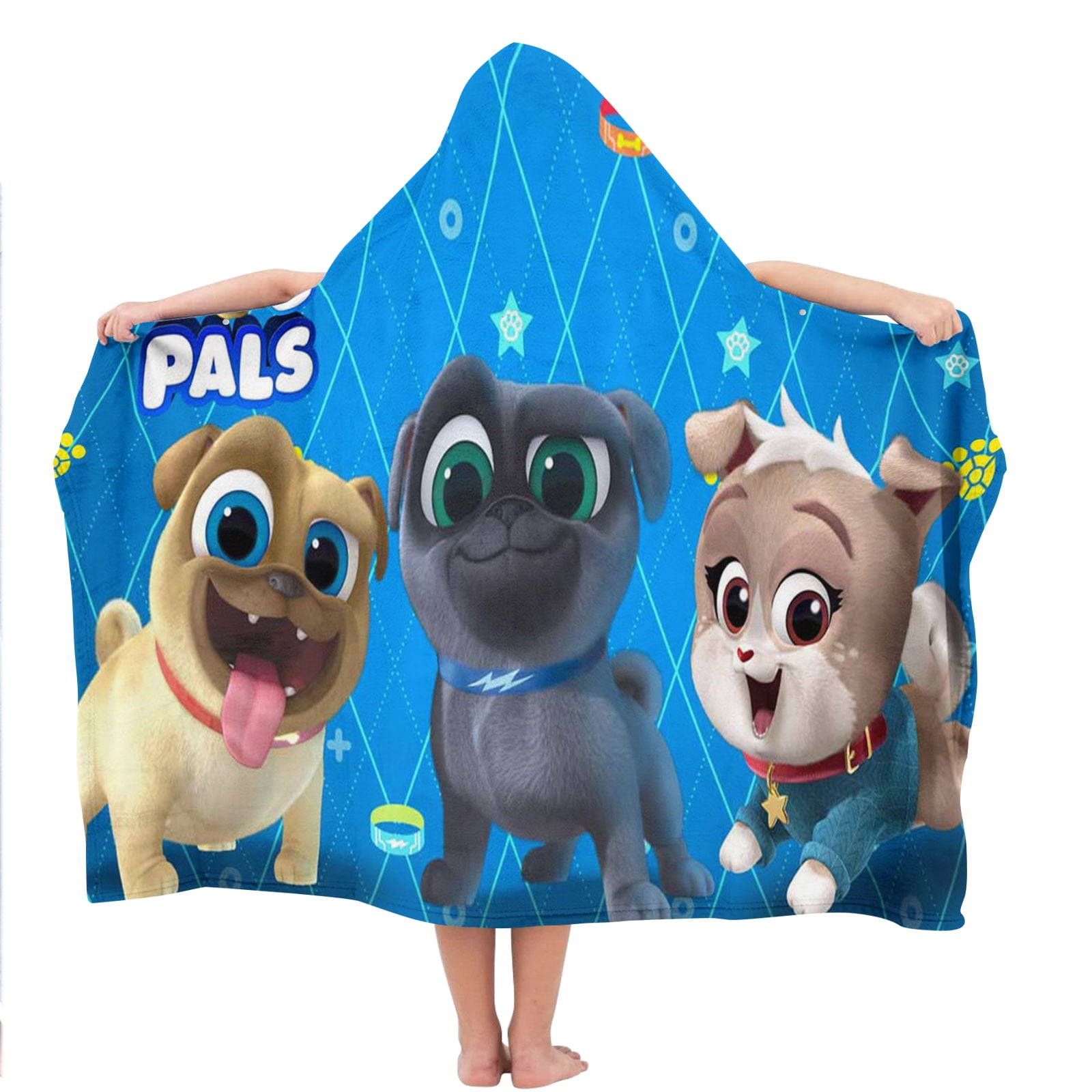 Puppy Dog Pals Hooded Kids Beach Towels Toddler Microfiber Bath Hat ...