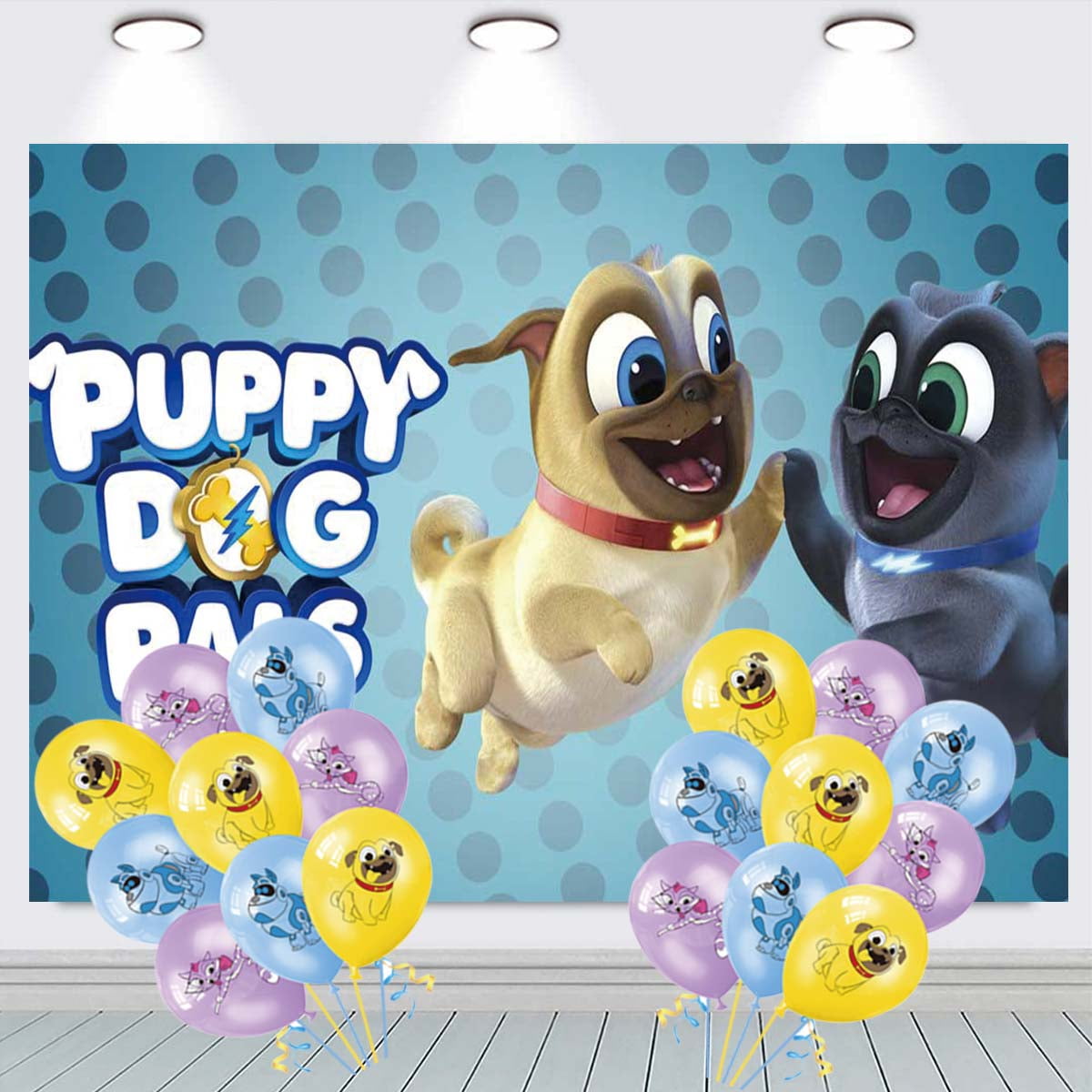 Puppy Dog Pals Party Decorations Backdrop Banner Balloons Taspestry ...
