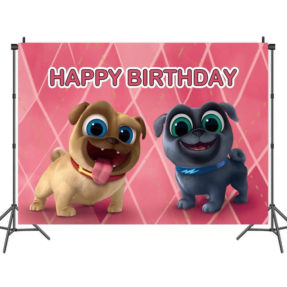 Puppy Dog Pals Party Decorations Happy Birthday Party Backdrop, Puppy ...