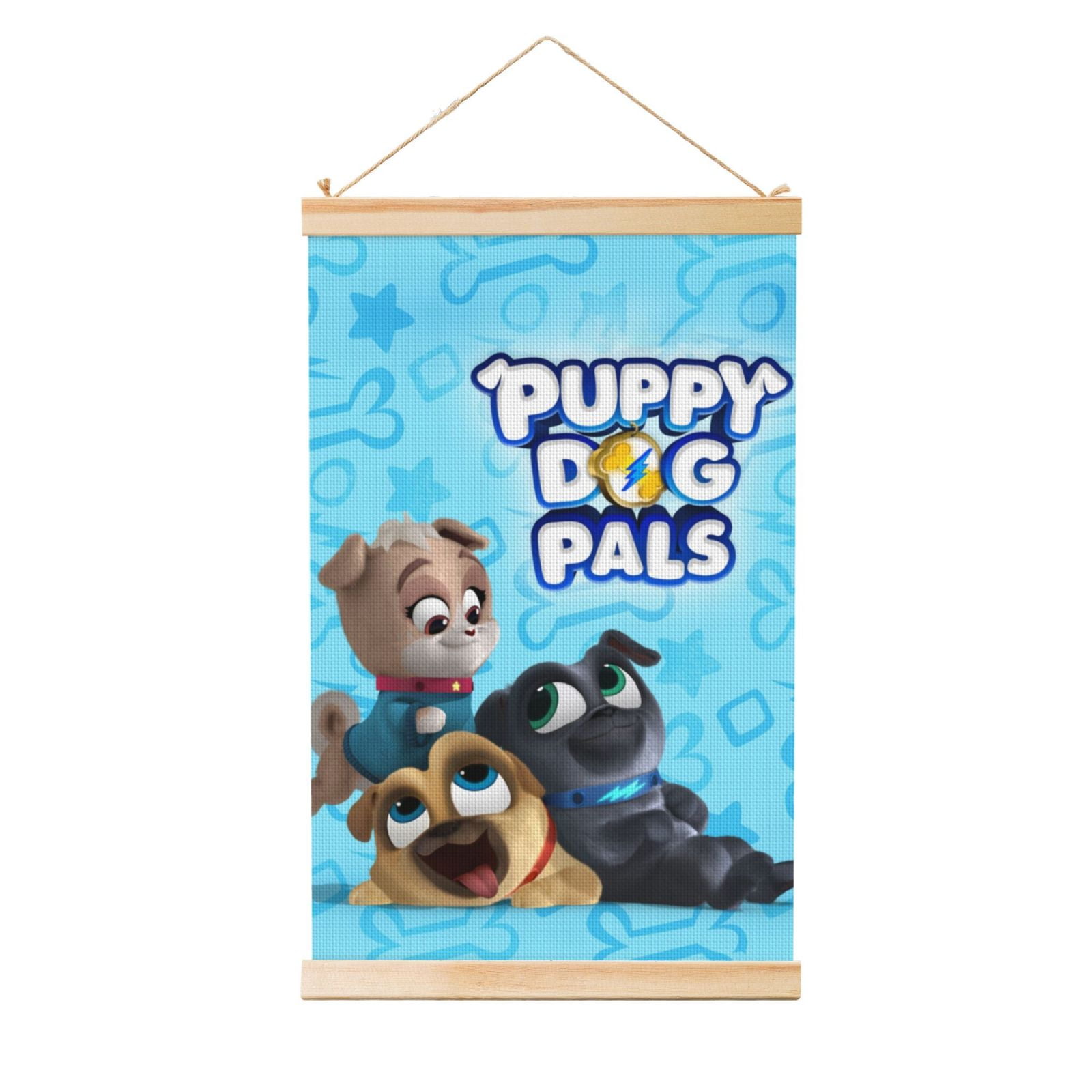 Puppy Dog Pals Poster Aesthetic Canvas Wooden Shaft Wall Art Hanging ...