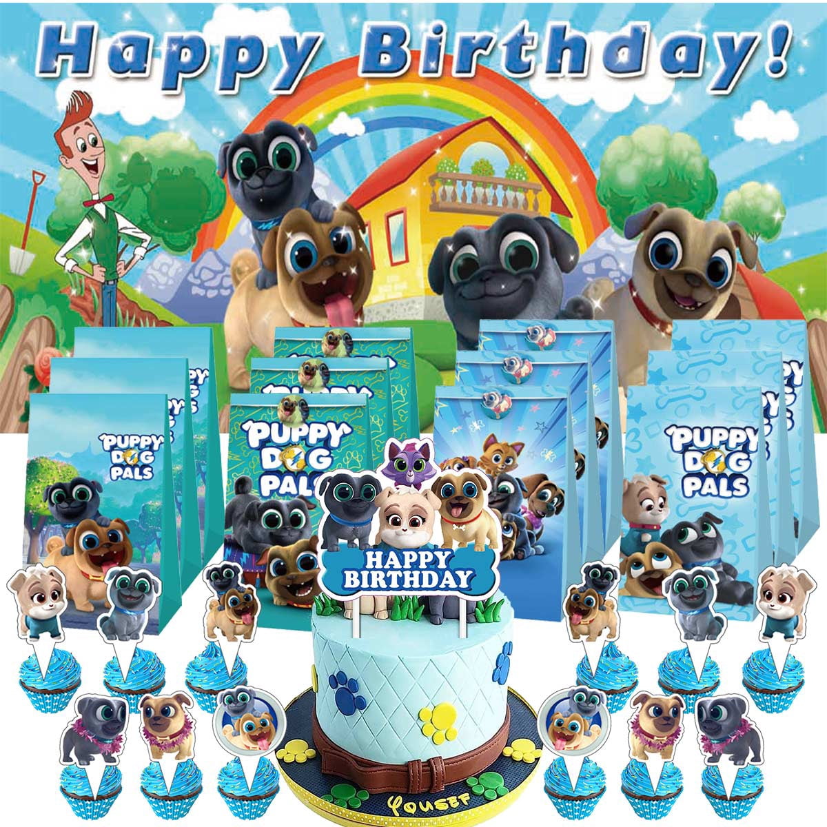 Puppy Dog Treat Bags Candy Decorations Party Favor Supplies Birthday ...