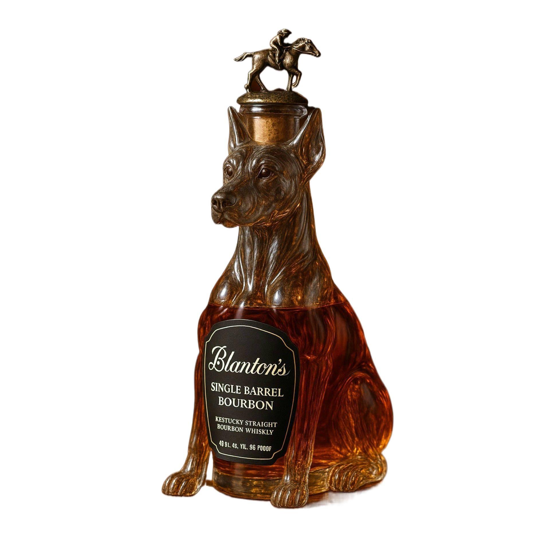 Puppy Dog Whiskey Decanter, 20oz Handmade Glass Decanter with Stopper ...