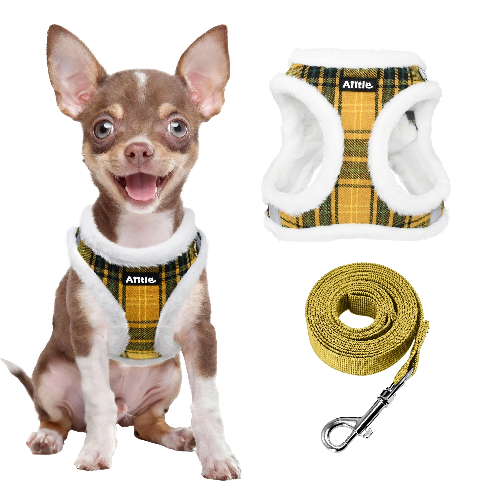 Puppy Dog Winter Harness with Leash Set for Small Medium Dogs, Soft ...