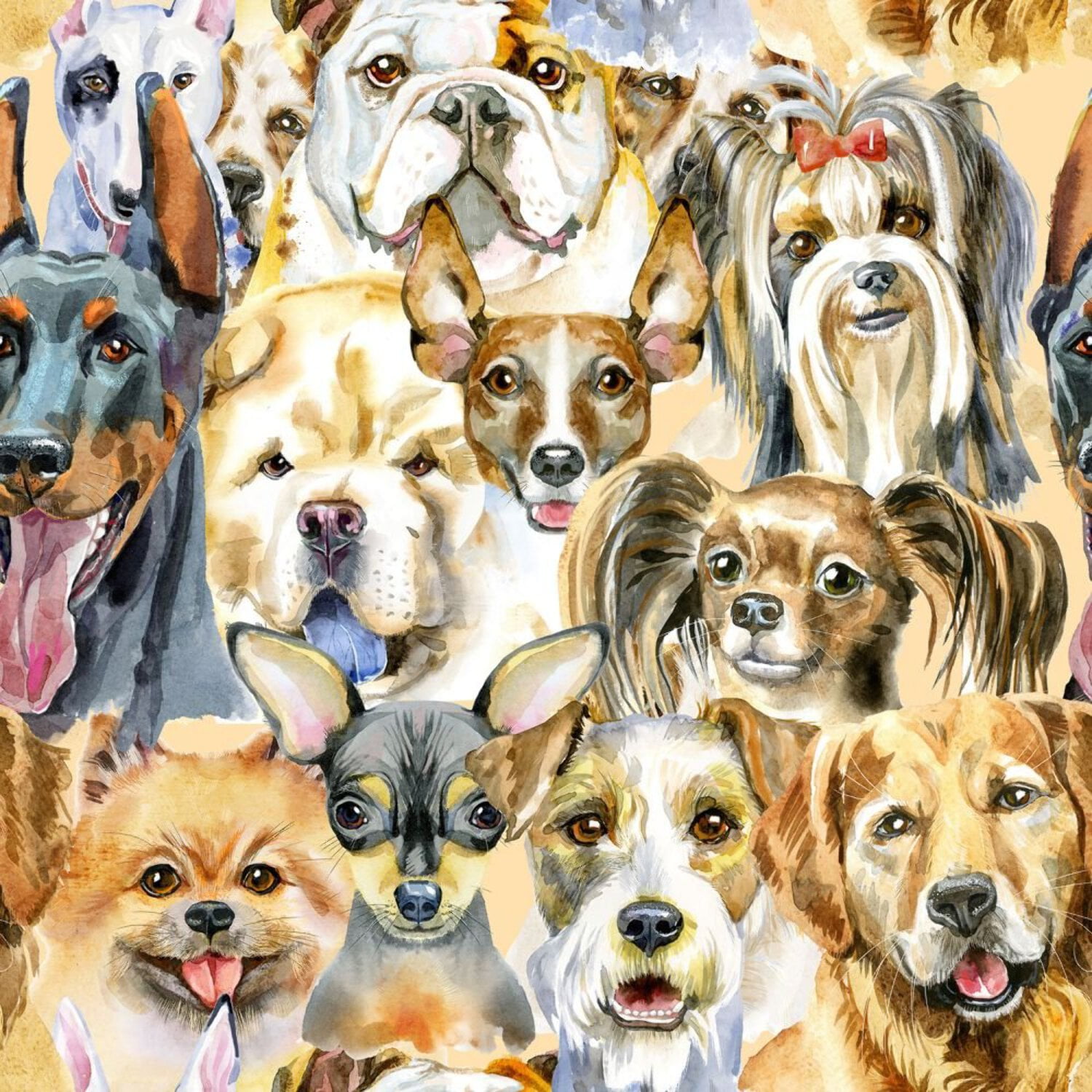 Puppy Dogs Cotton Fabric - Walmart Business Supplies