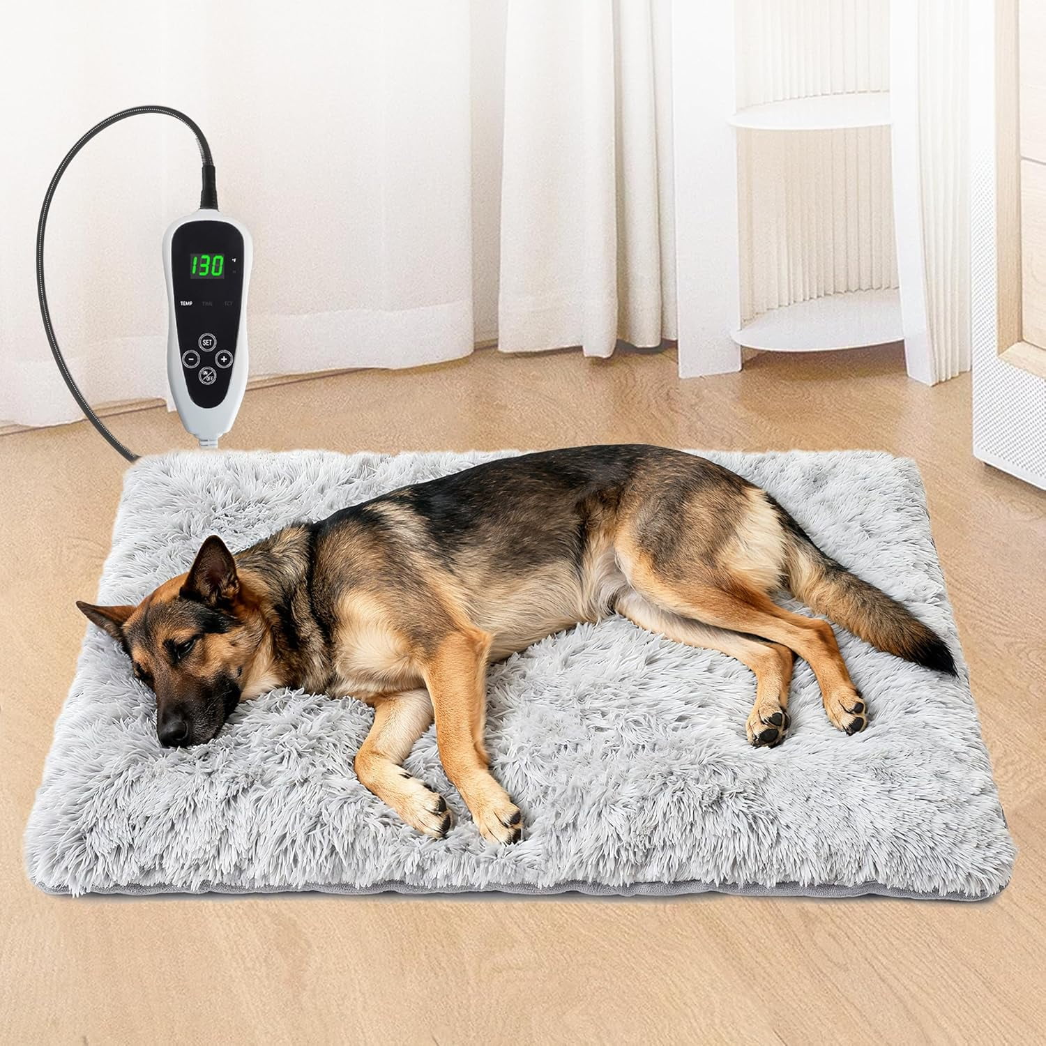 Dog Heating Pad 28x18 in with Smart Thermostat Switch and Power Line ...