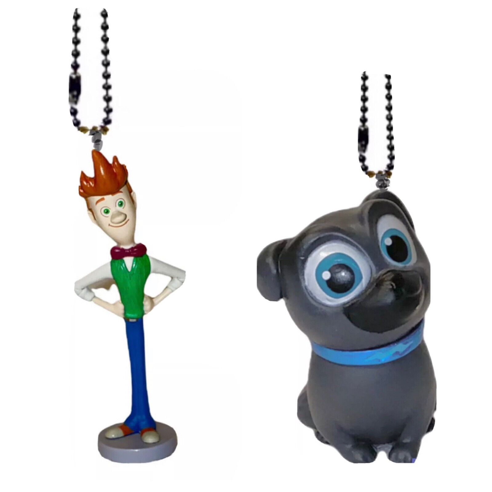 Puppy Pals Dog Master Bob & Bingo Keychain Dangler Ornament Pvc Figure ...