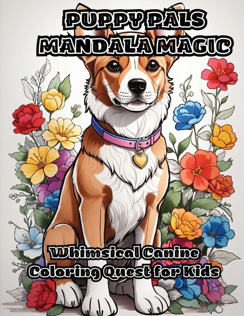 Puppy Pals Mandala Magic: Whimsical Canine Coloring Quest for Kids ...