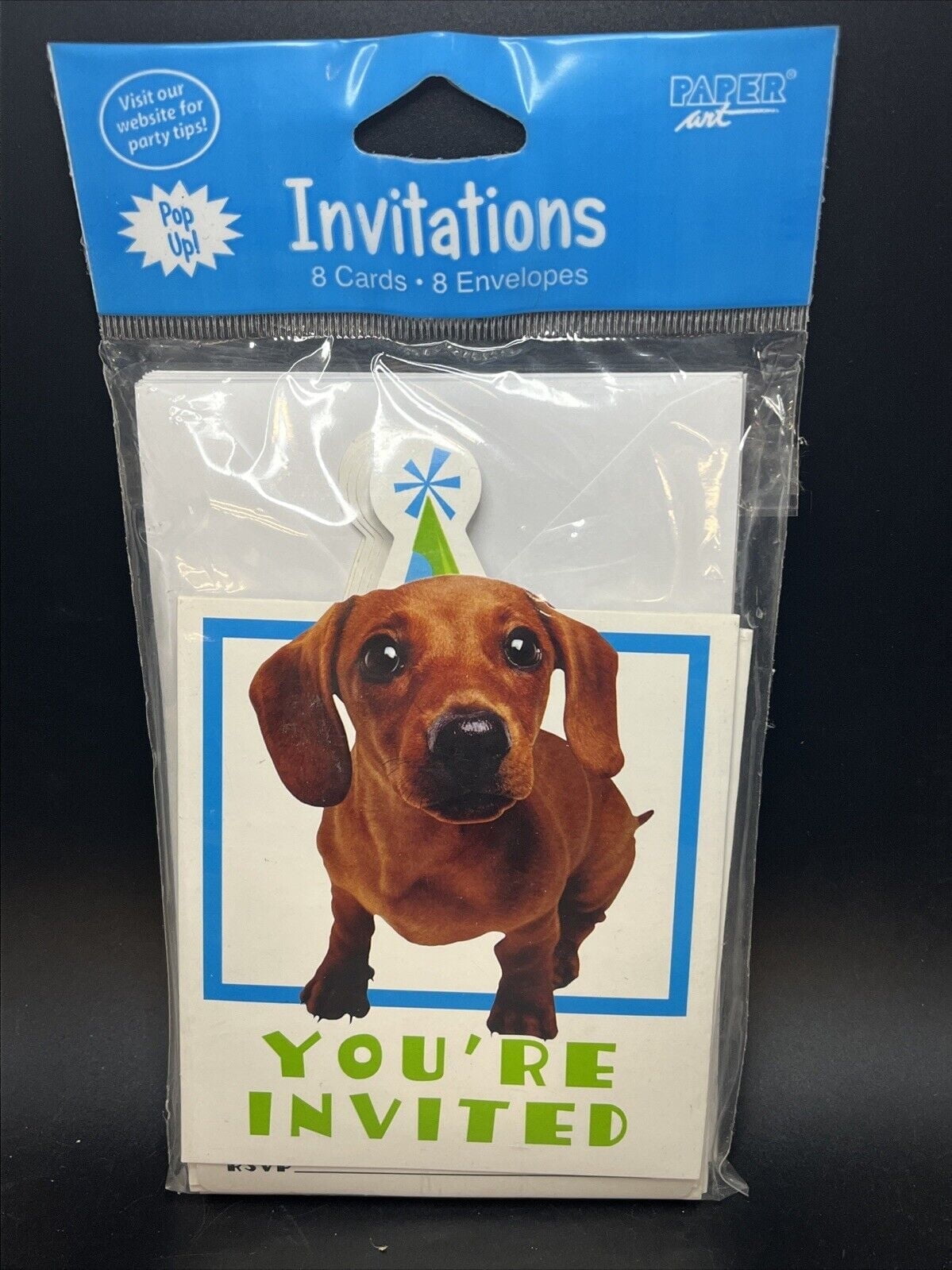 Paper Ant Puppy Party Invitations, 8 Cards - 8 Envelopes "You're ...