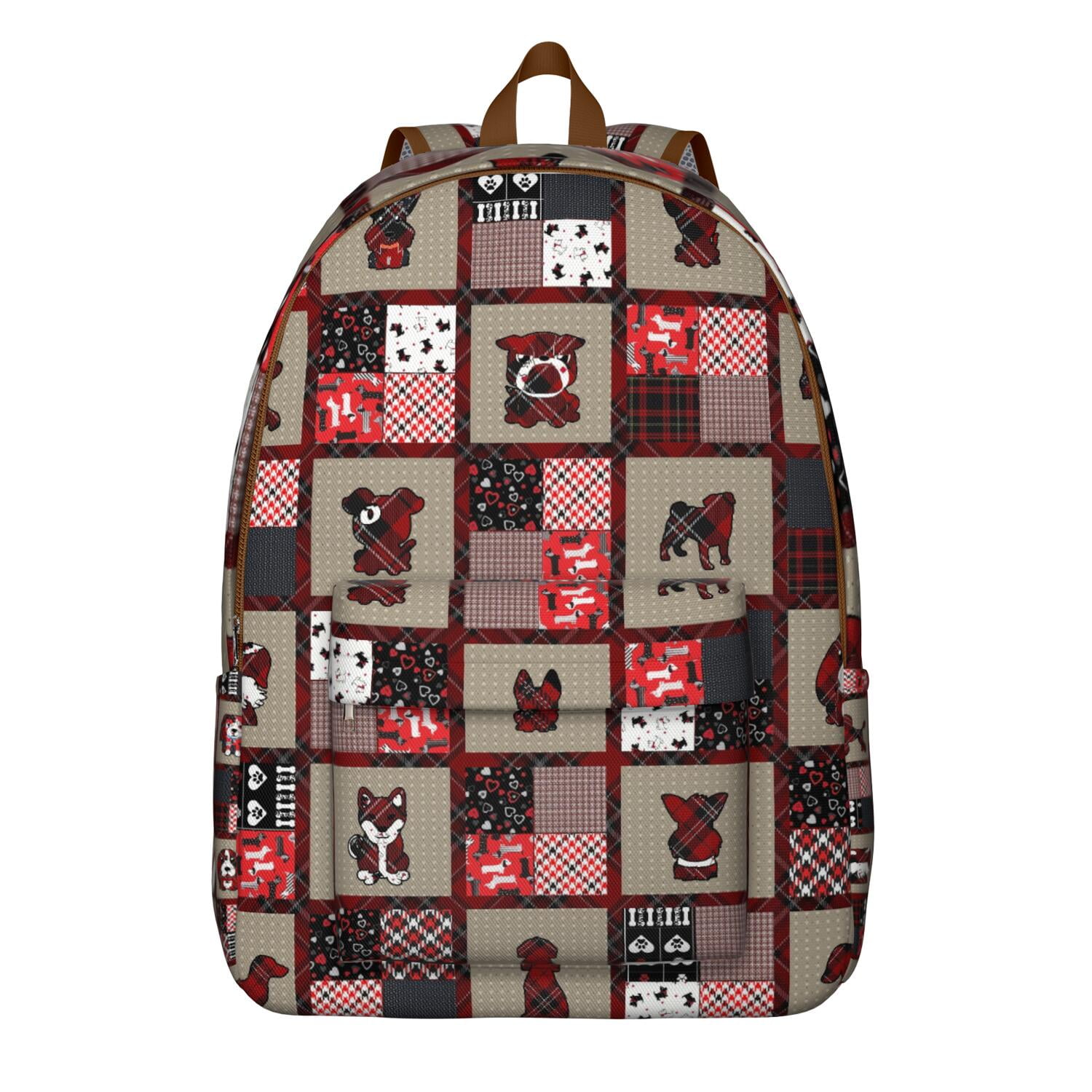 Puppy Paw Print Backpack, Lightweight School Bag with Adorable Dog ...