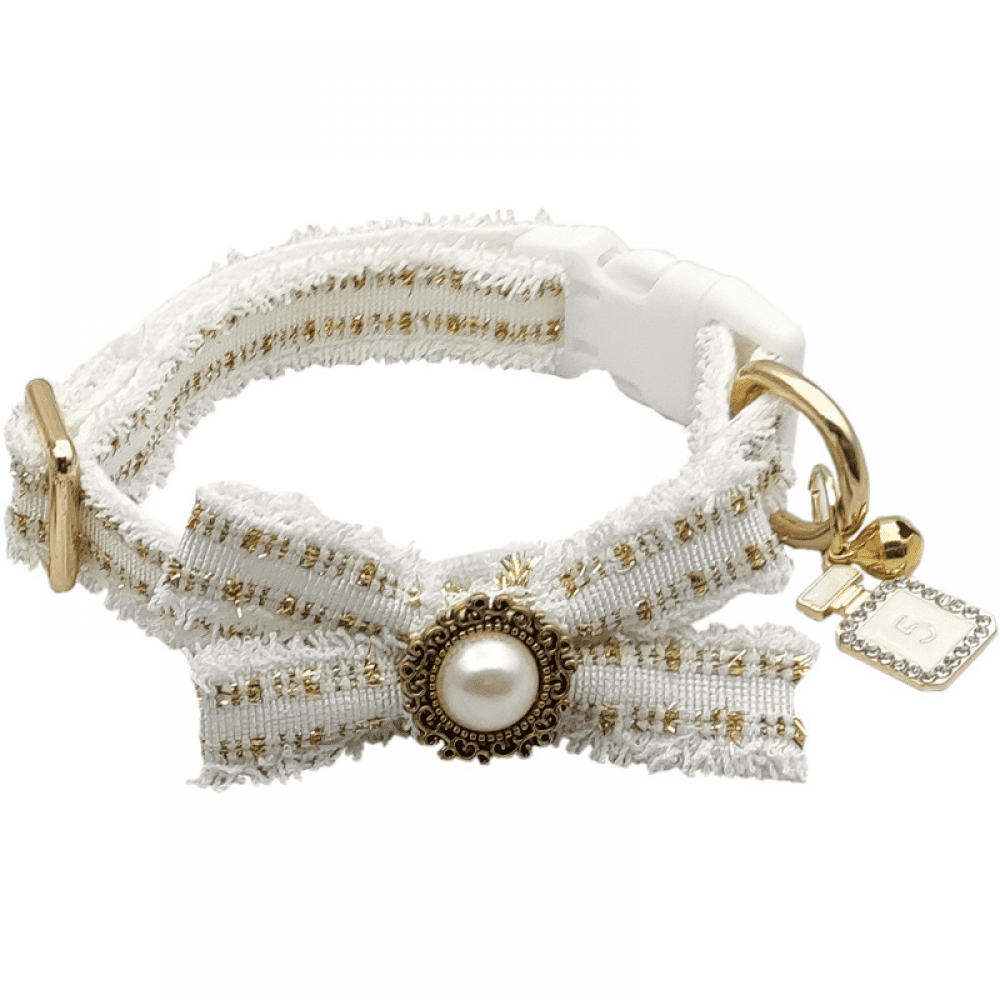 Puppy - Pearl Trim and Dog Collar Leash Set Dog accessories for small ...