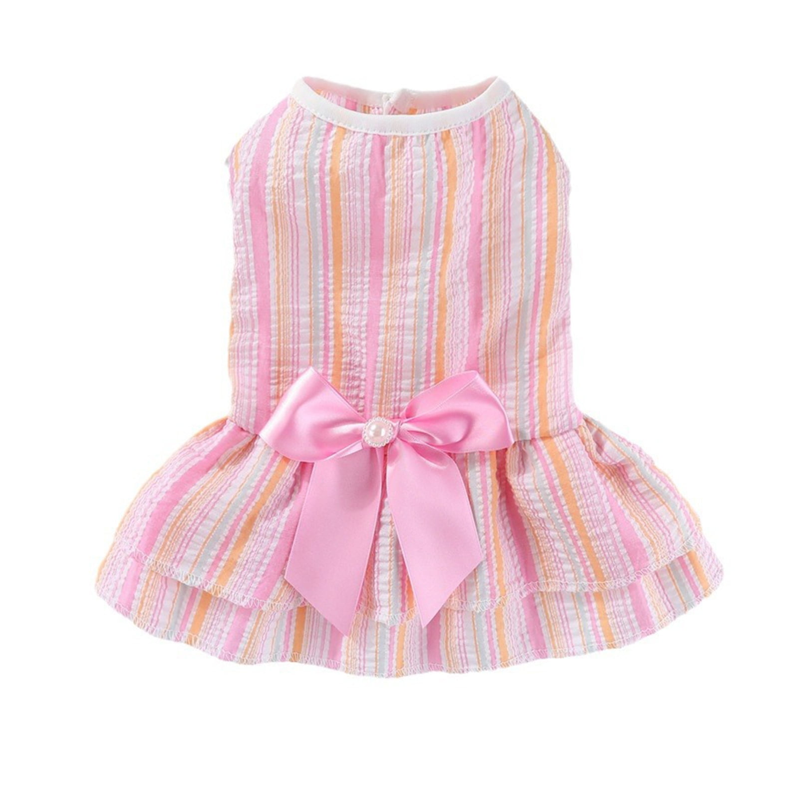 Puppy Princess Dress – Striped Butterfly Skirt, Soft Breathable Fabric ...