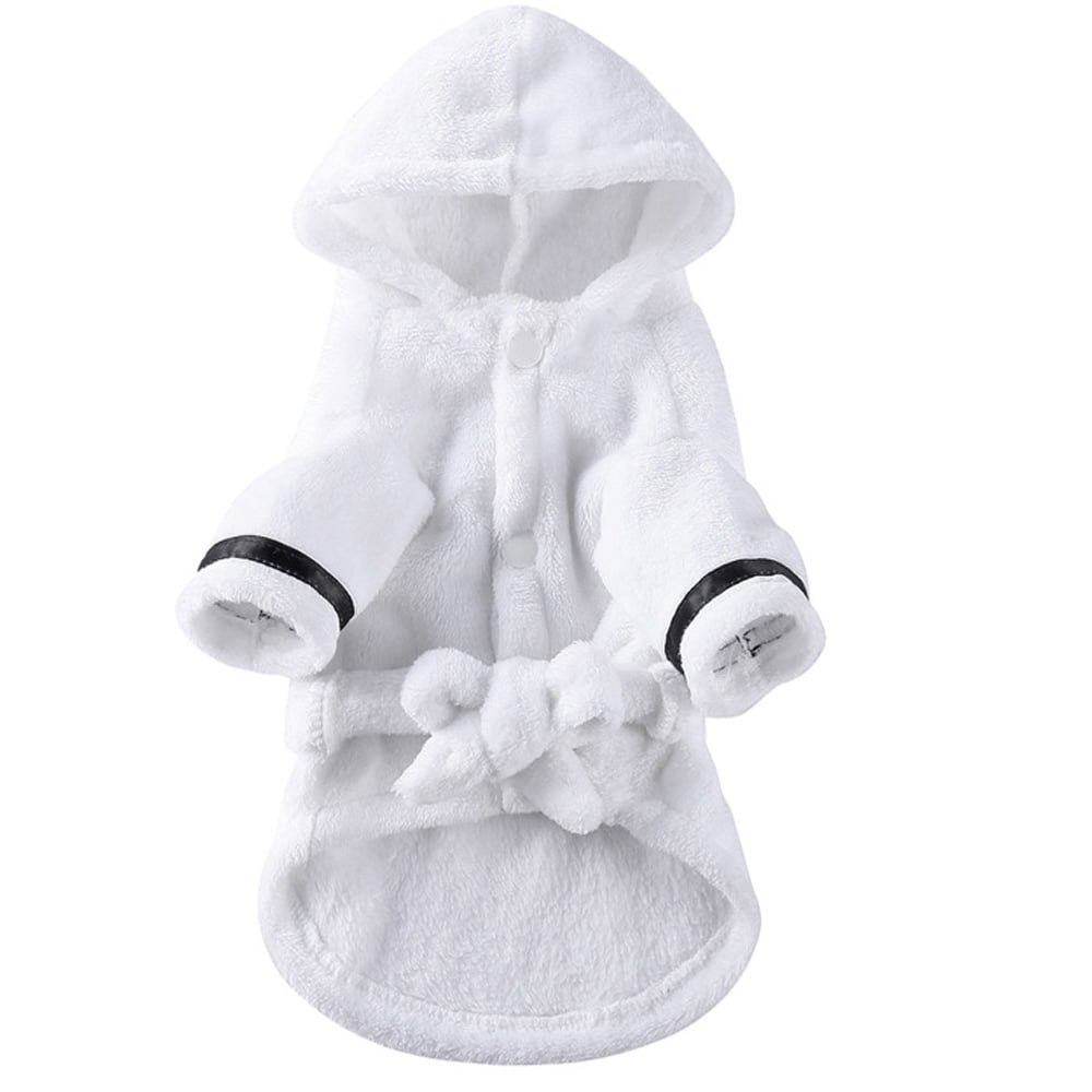 Puppy Robe Dog Dry Towel Robe With Hood And Belt, Easy To Wear - YP01A ...