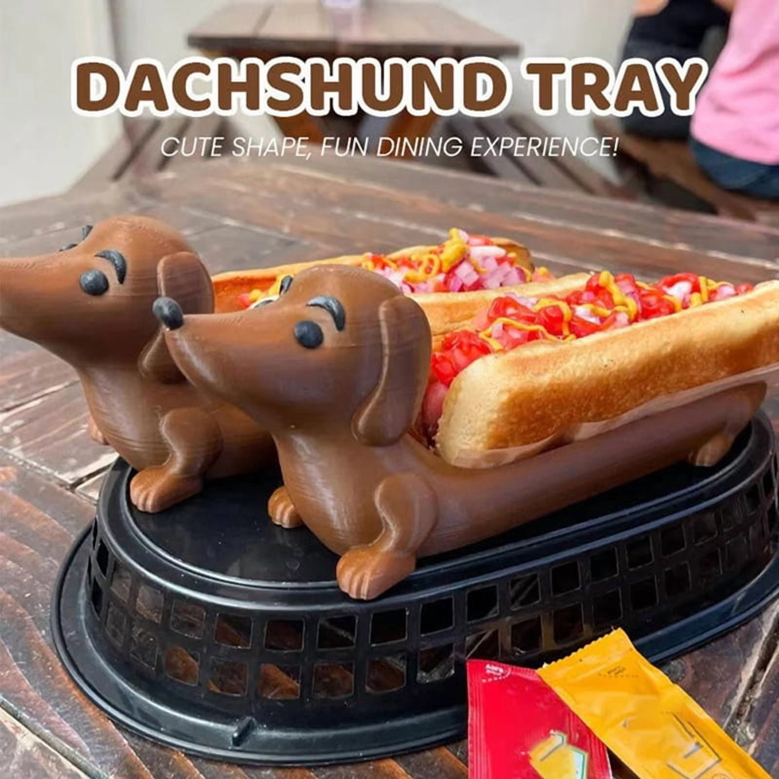 Puppy Shaped Serving Tray Dachshund Snack Holder Hot Dog Holder for ...