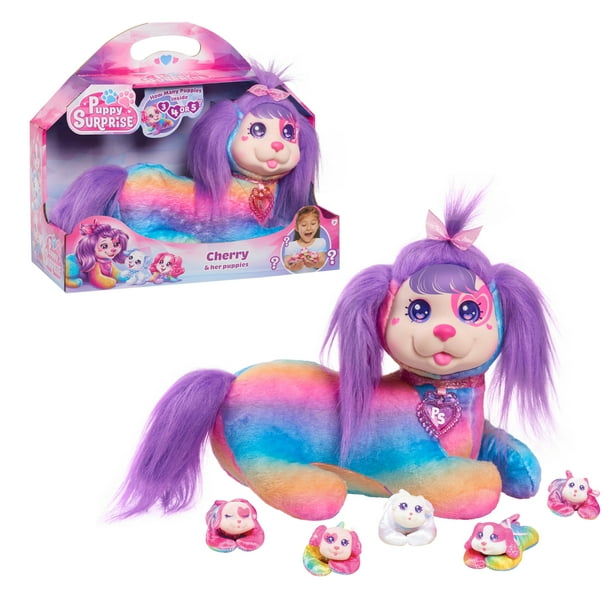 Puppy Surprise Cherry Plush Stuffed Animal Dog with Puppies, Kids Toys ...