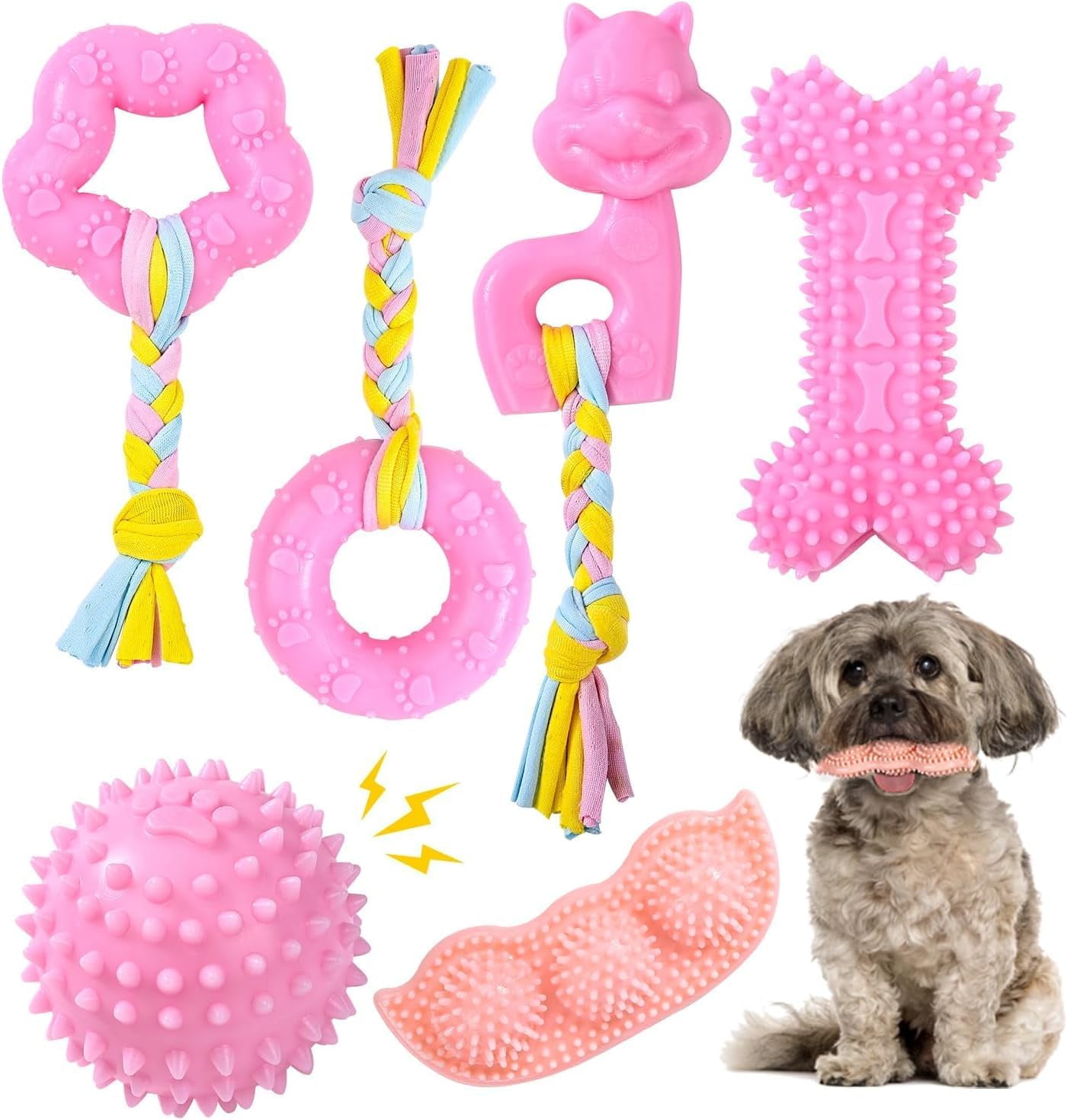 Puppy Toys,Dog Chew Toy for Teething Small Dogs, Puppy Chew Squeaky ...