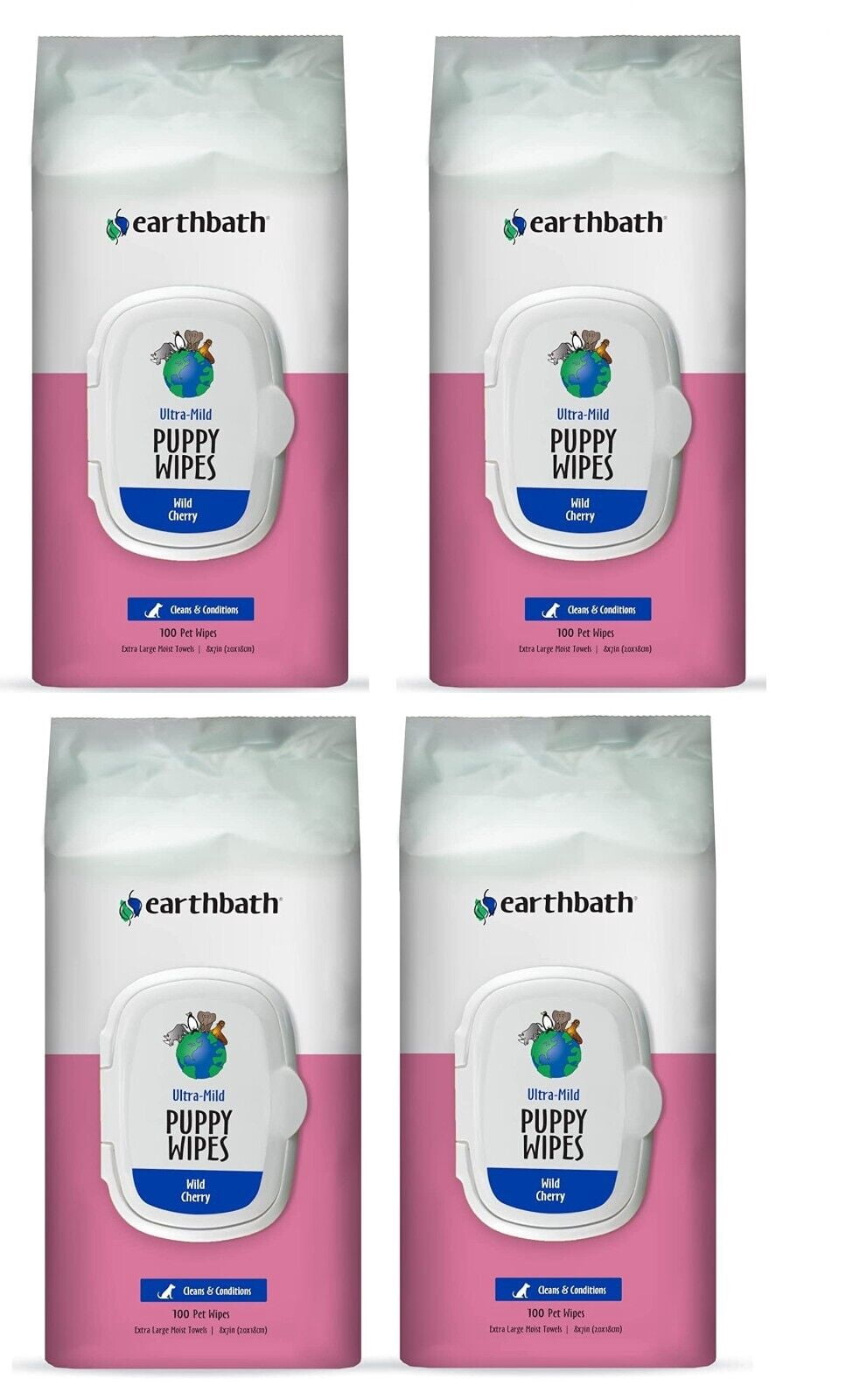 Puppy Wipes Ultra Mild Dog Grooming Freshens Cleans Deodorizes Wild ...