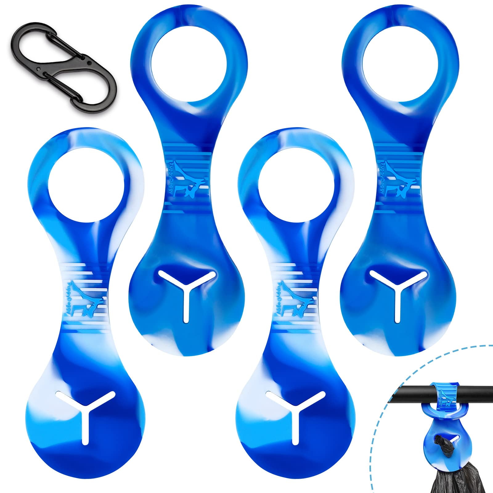 PuppyDoggy Dog Poop Bag Holder for Leash Waste Bag Carrier Dog Poop Bag ...