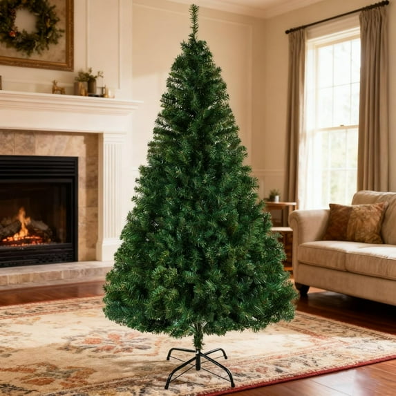 Puppys 6FT Christmas Tree 1050 Tips, Full Pre-Lit Artificial Xmas Tree ...