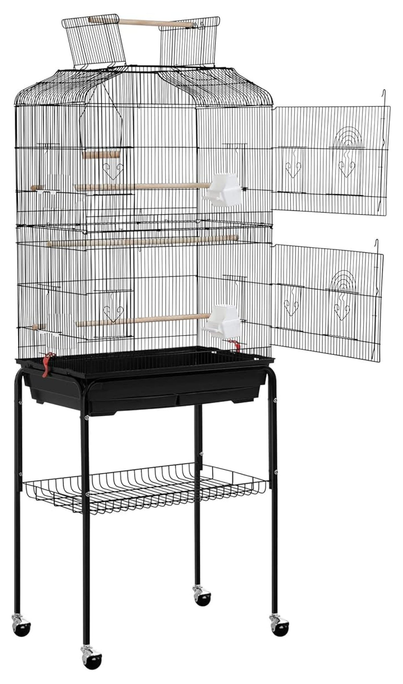 Puppys X-Large Bird Cage Parakeet Cage Open Top Parrot Cage with ...