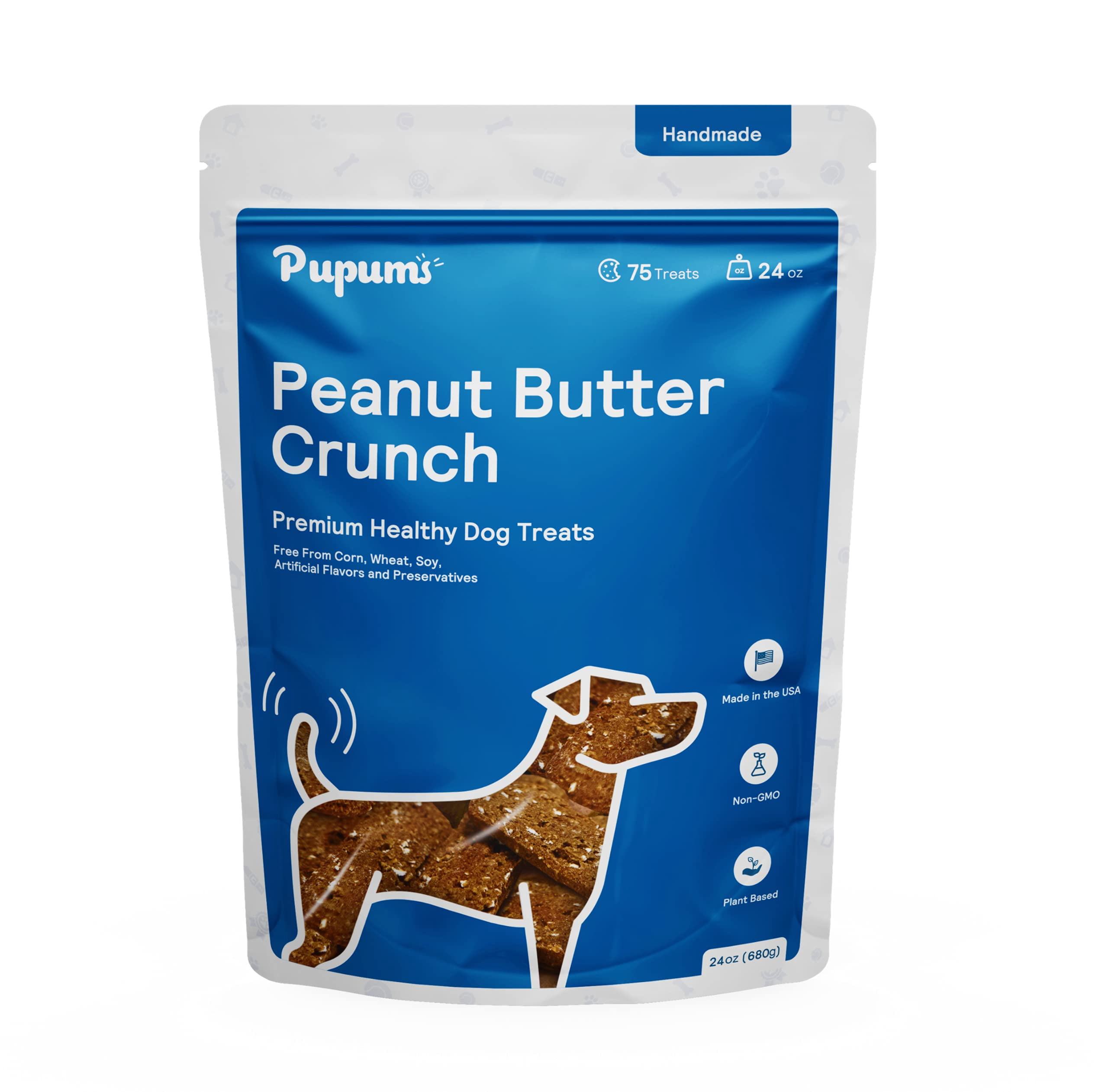 Pupums Peanut Butter Crunchy YYF14 Dog Treats Natural Human Grade Non ...