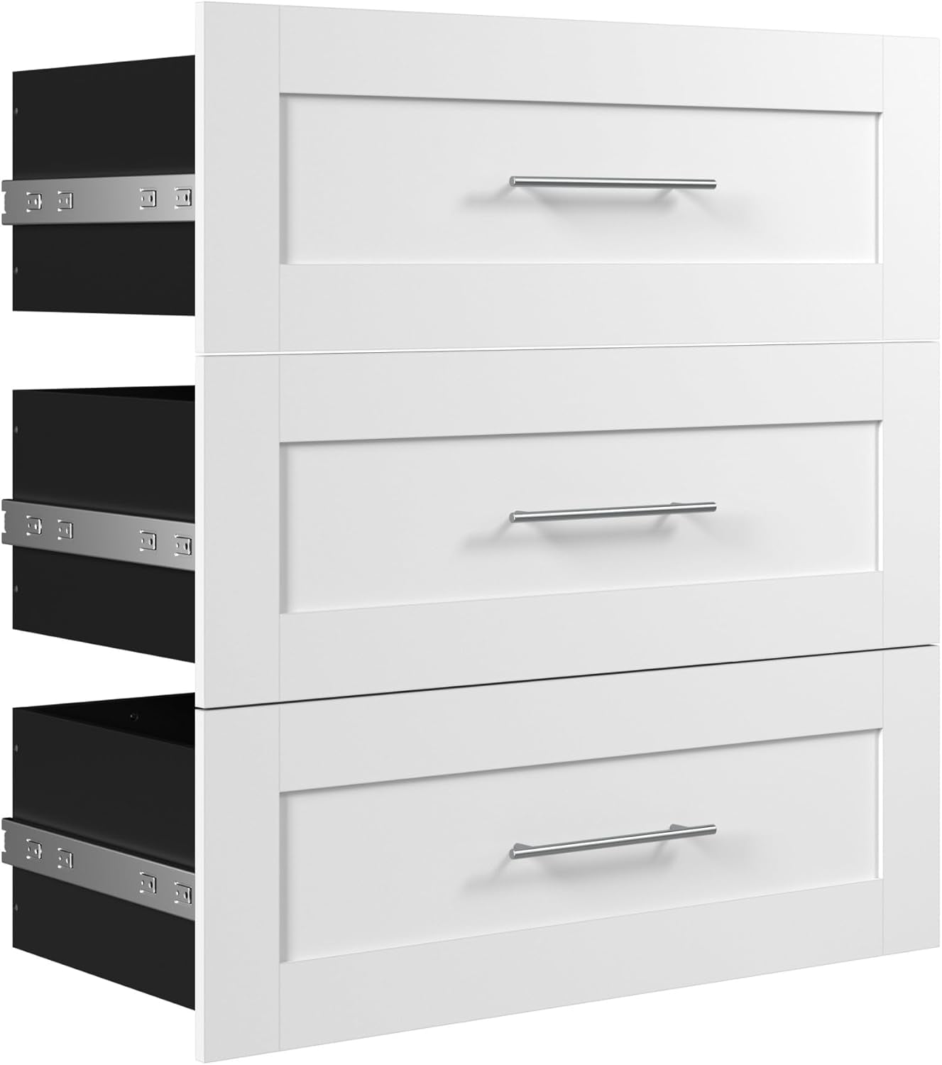 Pur 3 Drawer Set for 36-inch Wardrobe Organizer in Bark Gray Concealed ...