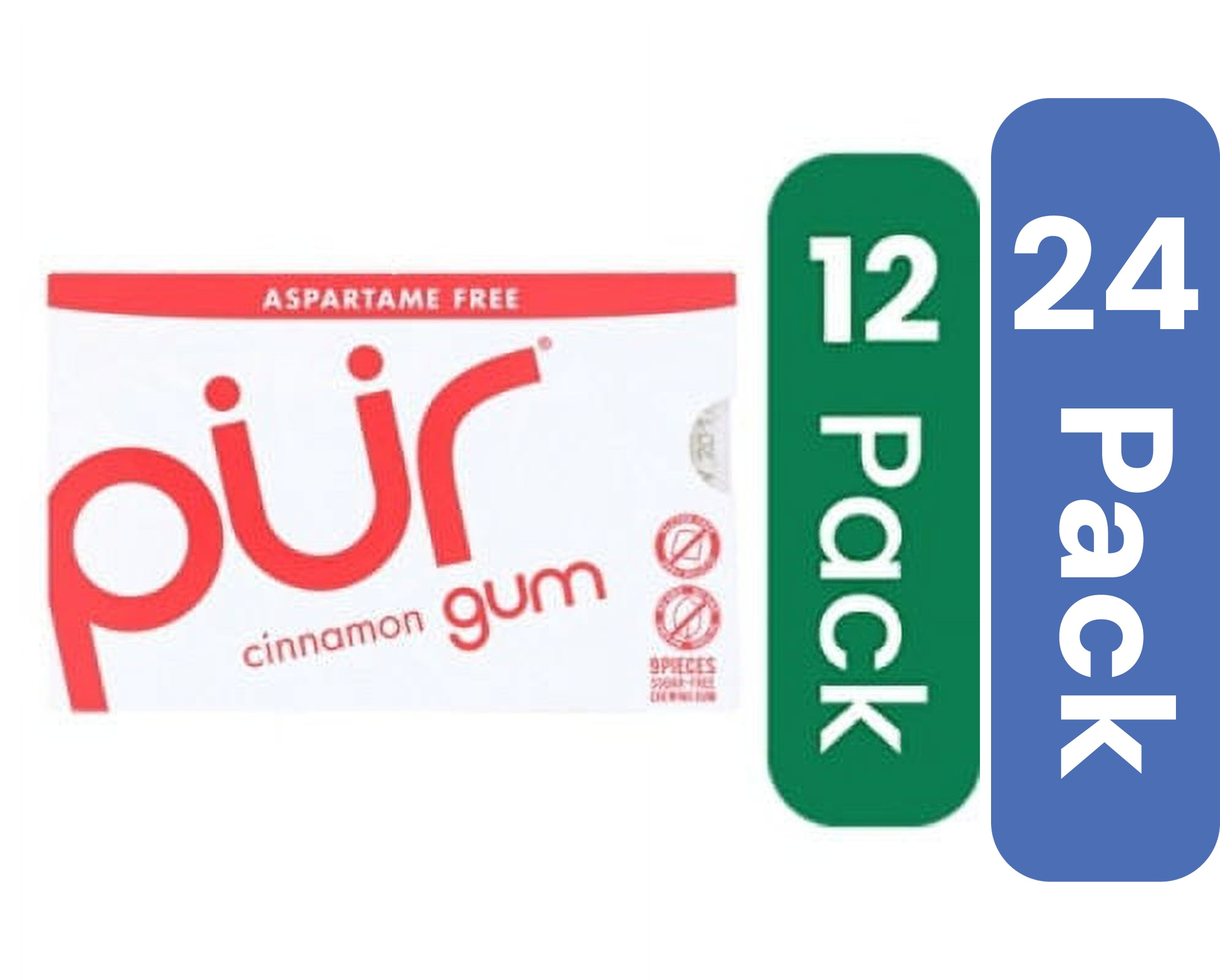 Pur Gum Cinnamon 9 Pieces (Pack Of 24) - Walmart.com