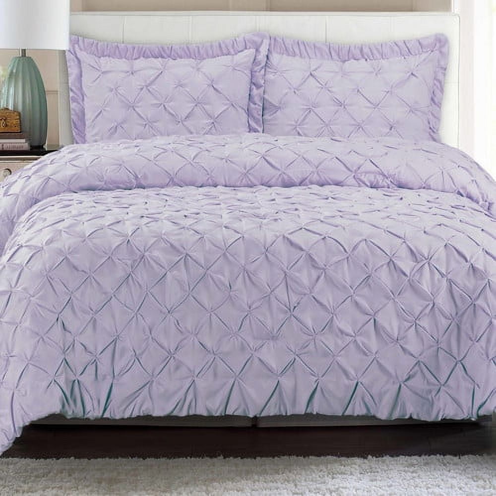 Pur Luxe Pintuck Quilt Set - Lilac Twin Size - Walmart.com