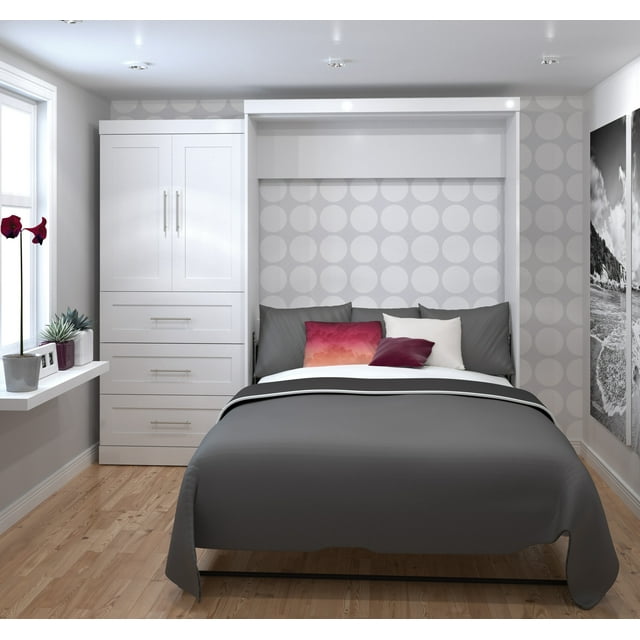 Pur by Bestar 101" Queen Wall bed kit in White - Walmart.com