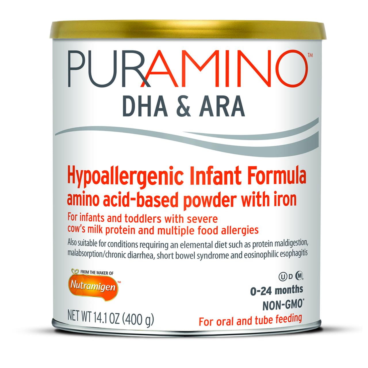 PurAmino Hypoallergenic Powder Baby Drink, for Severe Food Allergies ...