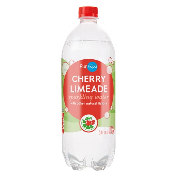 PurAqua Cherry Limeade Sparkling Flavored Water, 33.8 fl oz - Walmart.com