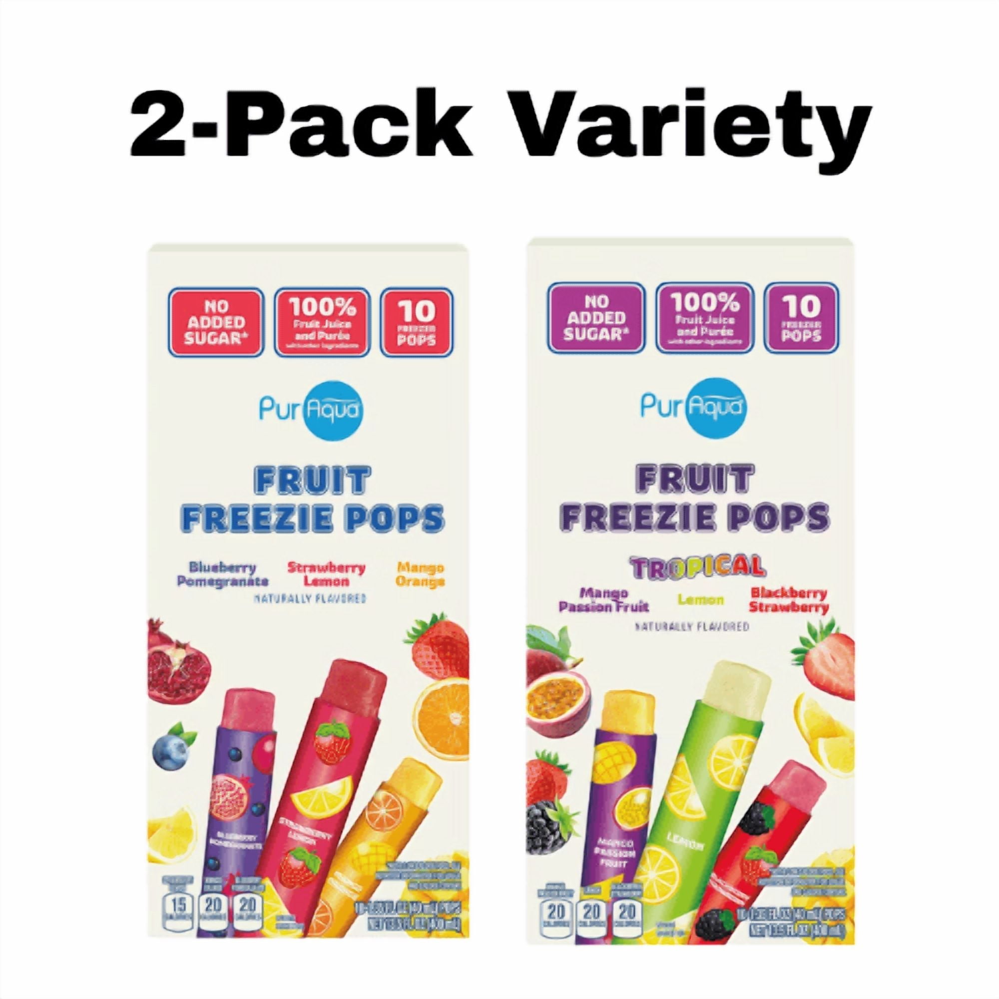 PurAqua Fruit Freezie Pops Variety 2-Pack,13.50 oz - Walmart.com